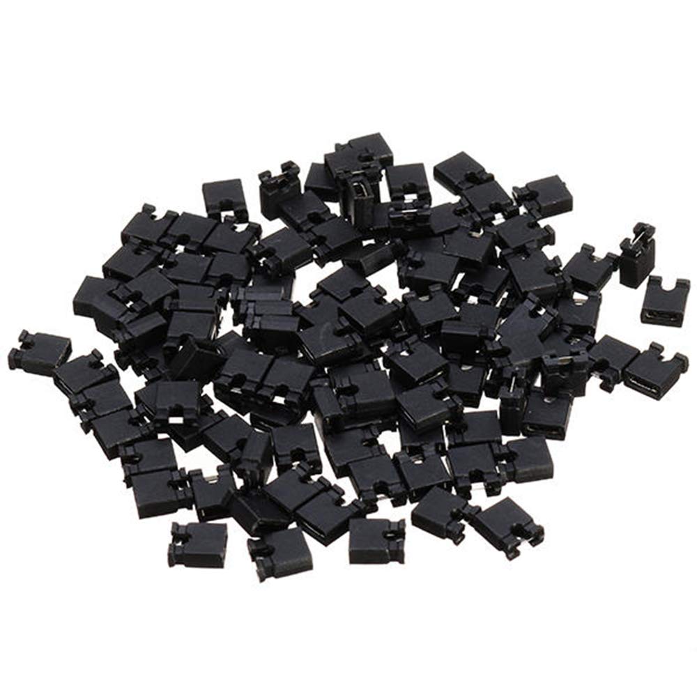 100Pcs 2.54mm Jumper Cap Short Circuit Cap Pin Connector Block for CD ...