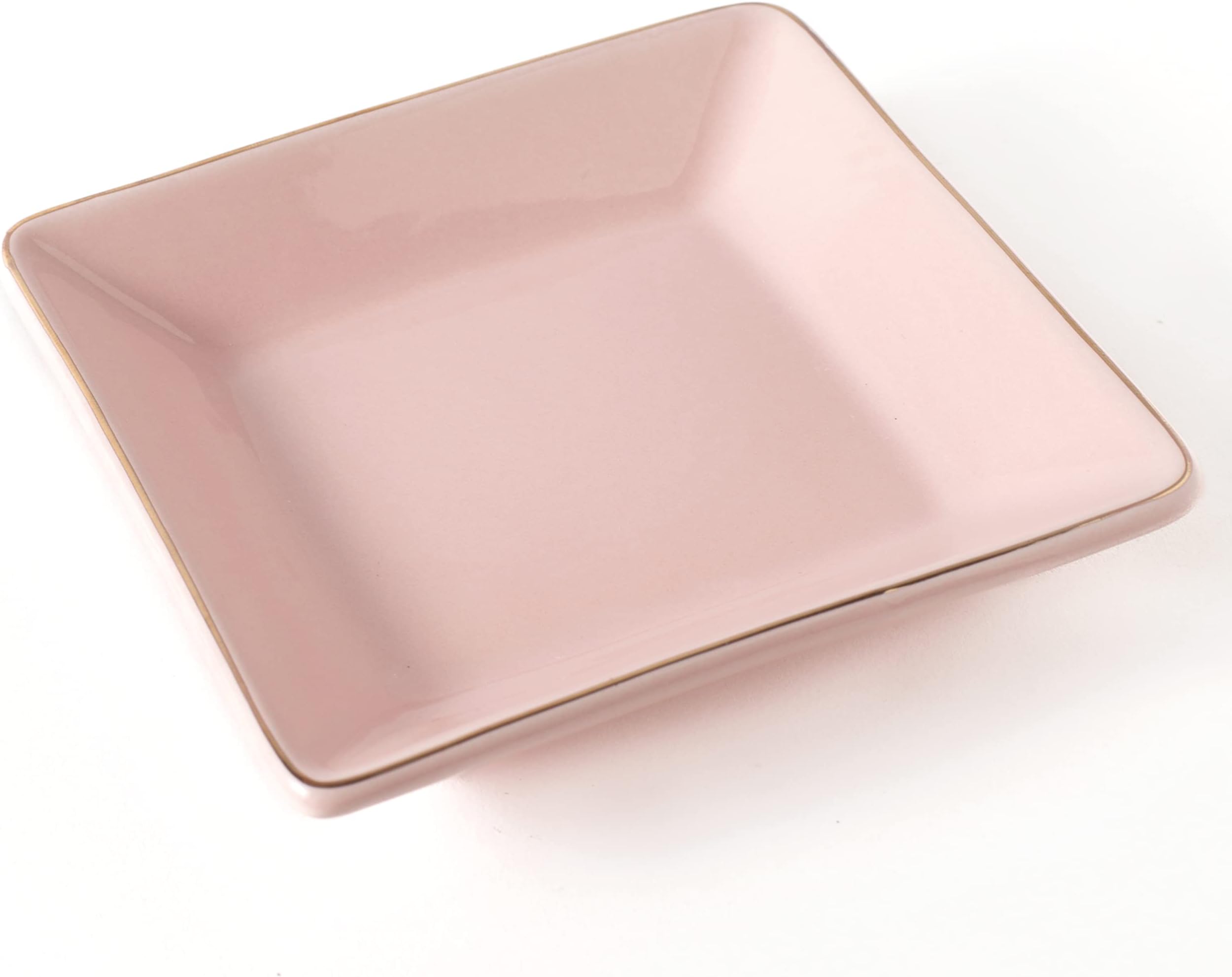 Amazon.com: 4.7 inch Small Ring Dish, Ceramic Jewelry Holder Tray, Pink ...