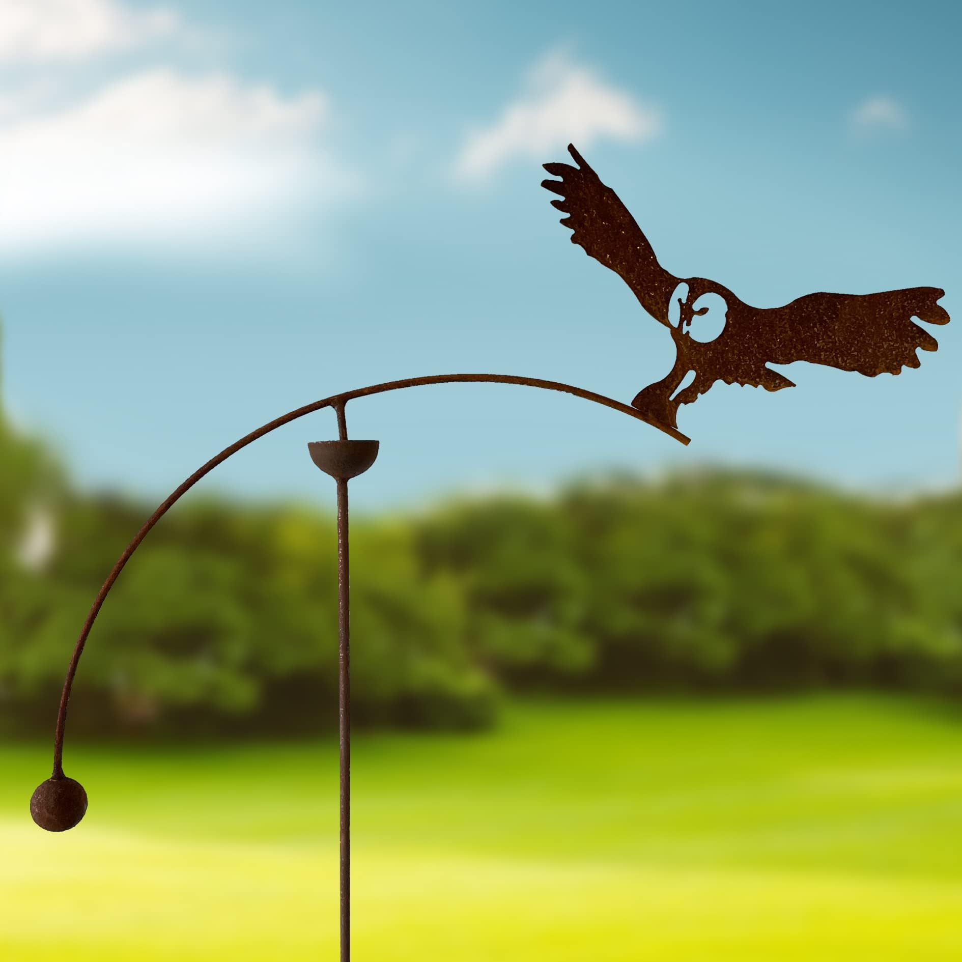 GAP GARDEN PRODUCTS - Solid Metal Rustic finish Garden Wind Spinner ...