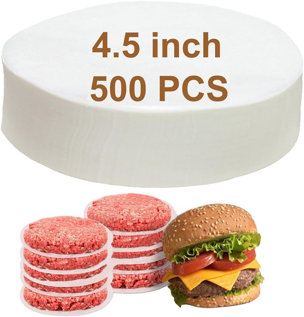 Amazon.com: 500pcs Hamburger Patty Paper Rounds White Parchment Paper ...