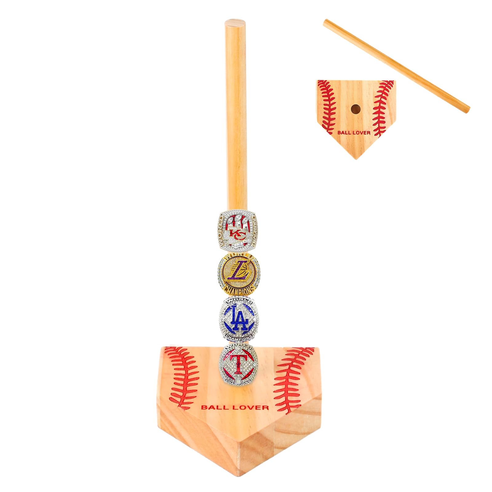 Amazon.com: ZRINION Wooden Stacked Baseball Softball Tournament ...