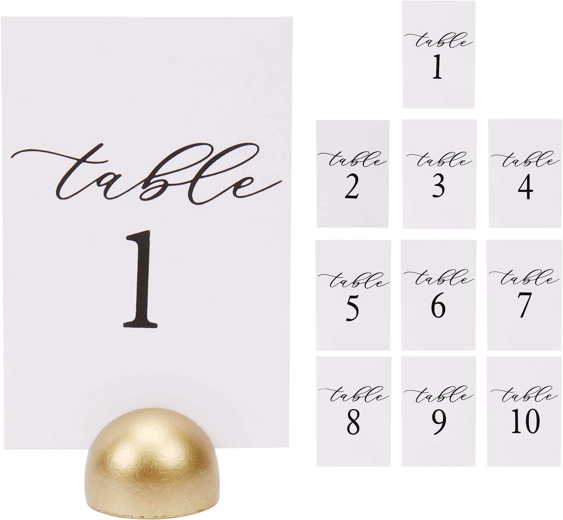 Amazon.com: Hanna Roberts Modern Cursive Table Number Black Card Stock ...