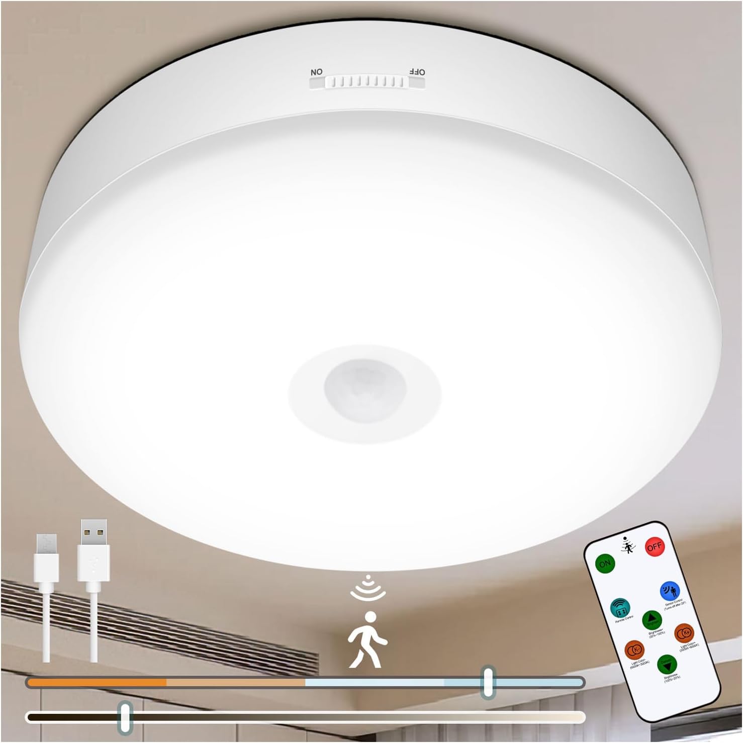 Bell+Howell Wireless Ceiling Spotlight LED Ceiling Light Fixture ...