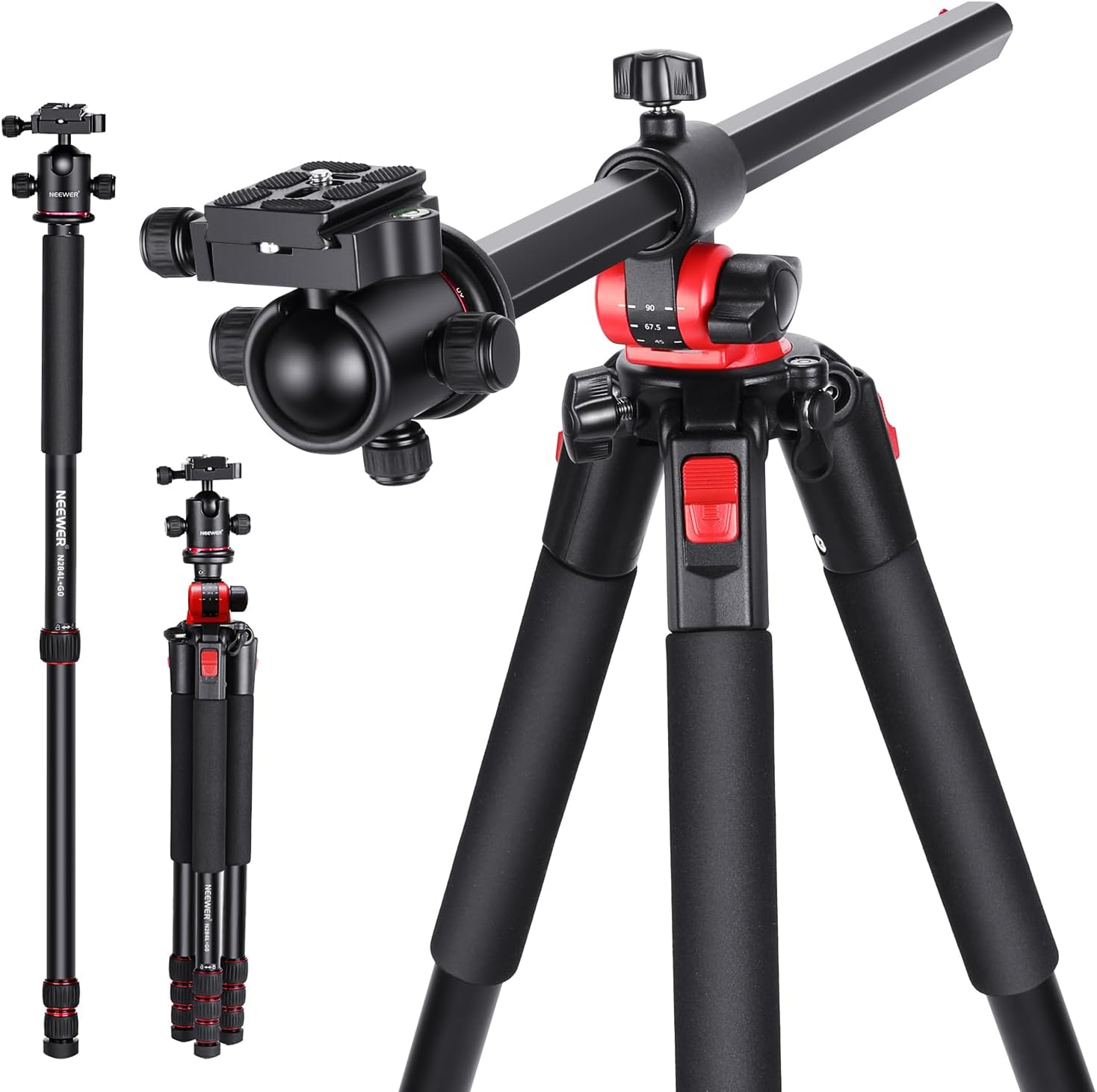 NEEWER Portable Camera Tripod for Travel Vlogging Recording, Aluminum ...