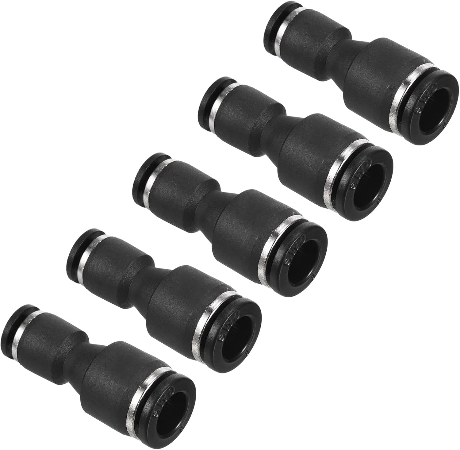 PATIKIL 8mm to 4mm Reducing Push to Connect Air Line Fitting, 2 Pack ...