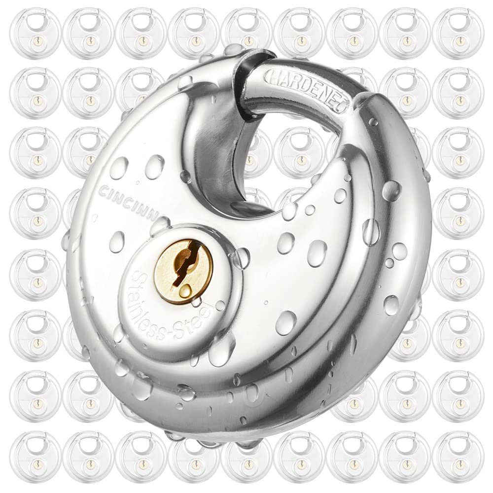 CINCINNO Heavy Duty Stainless Steel Discus Padlocks with Same Key ...