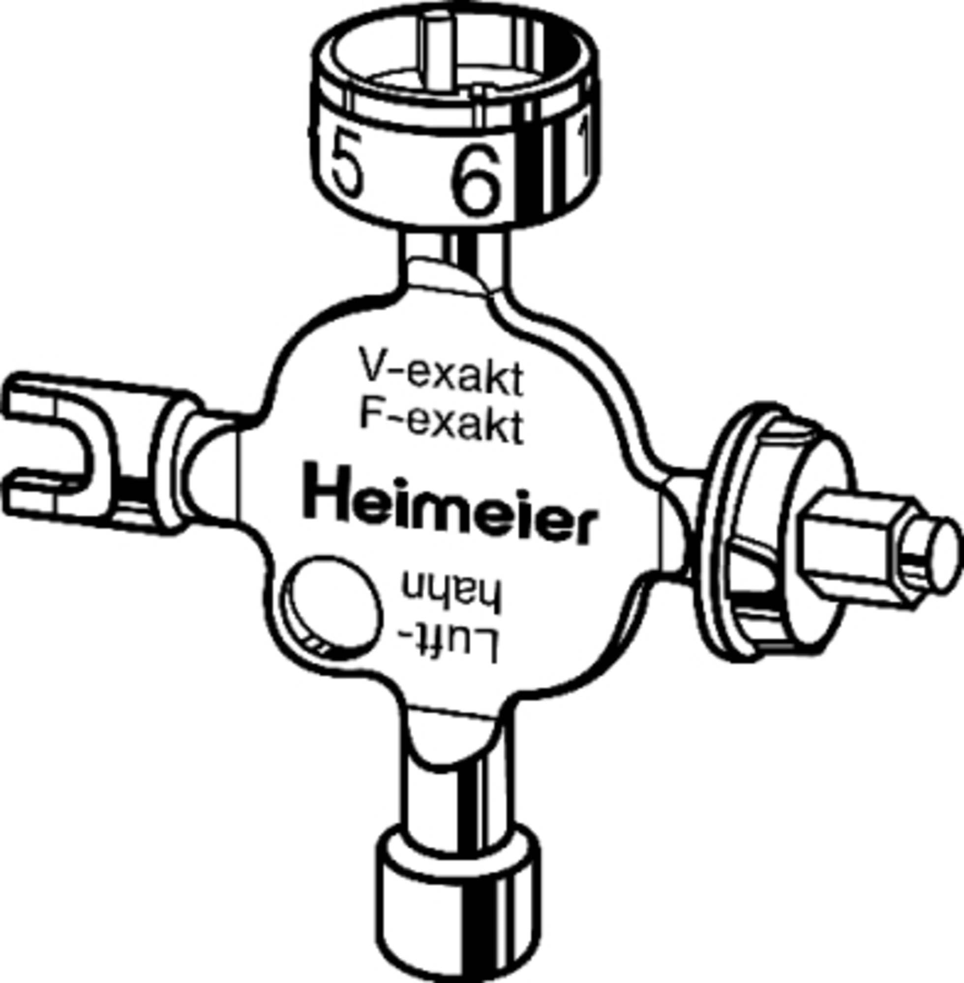 TA Heimeier 0530-01.433 Universal-Einstellschlüssel für F-exakt und V ...