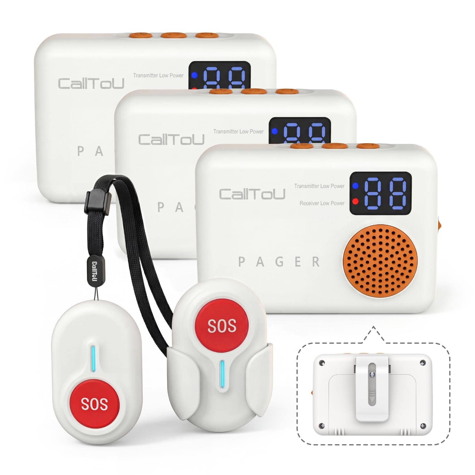 Snapklik.com : CallToU Caregiver Pager - Wireless Call Button For ...