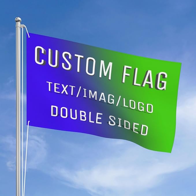 Amazon.com : Custom Flag 3X5 Ft Double Sided/Single Sided Add Your Text ...