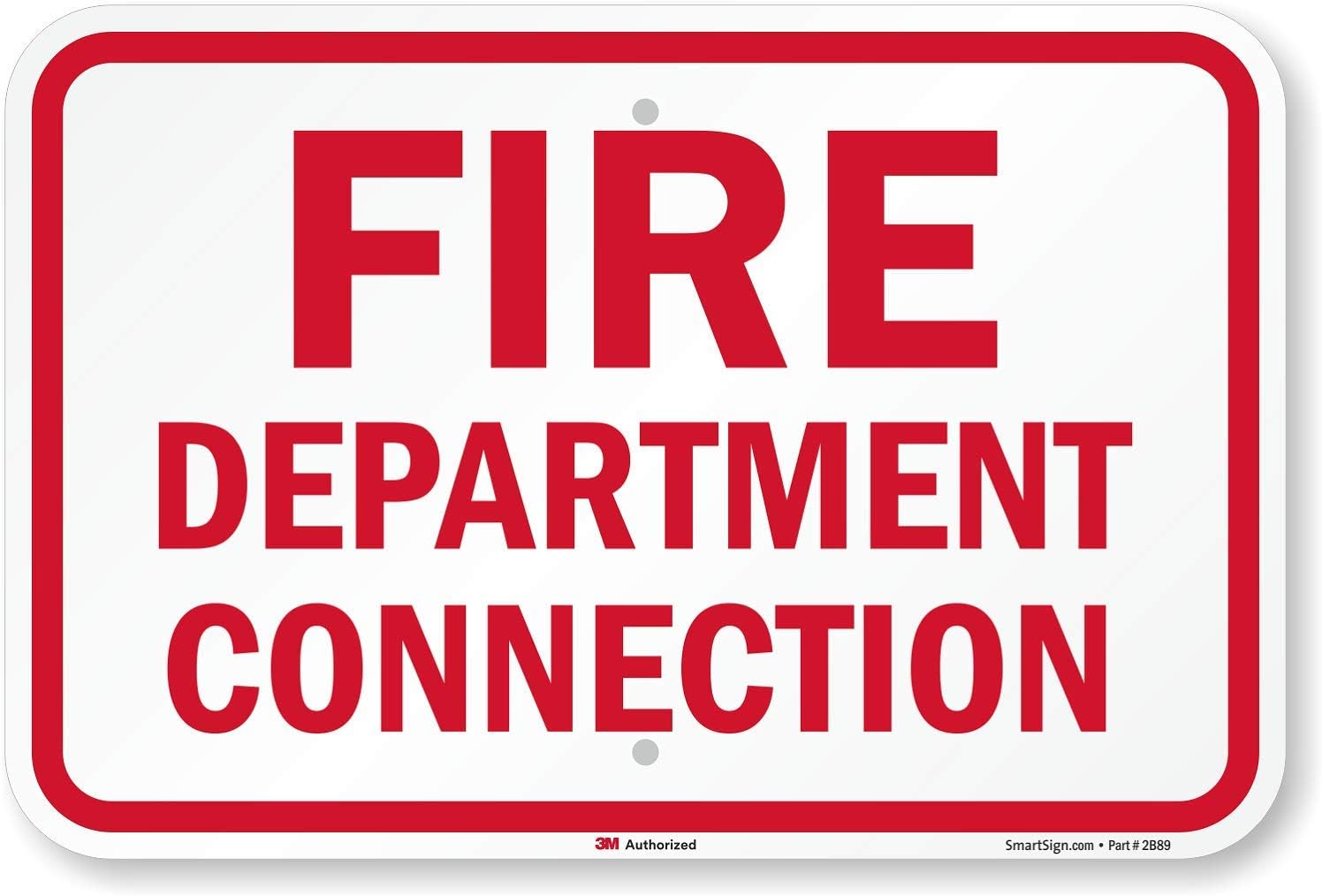 Amazon.com: SmartSign "Fire Department Connection" Sign | 12" x 18" 3M ...