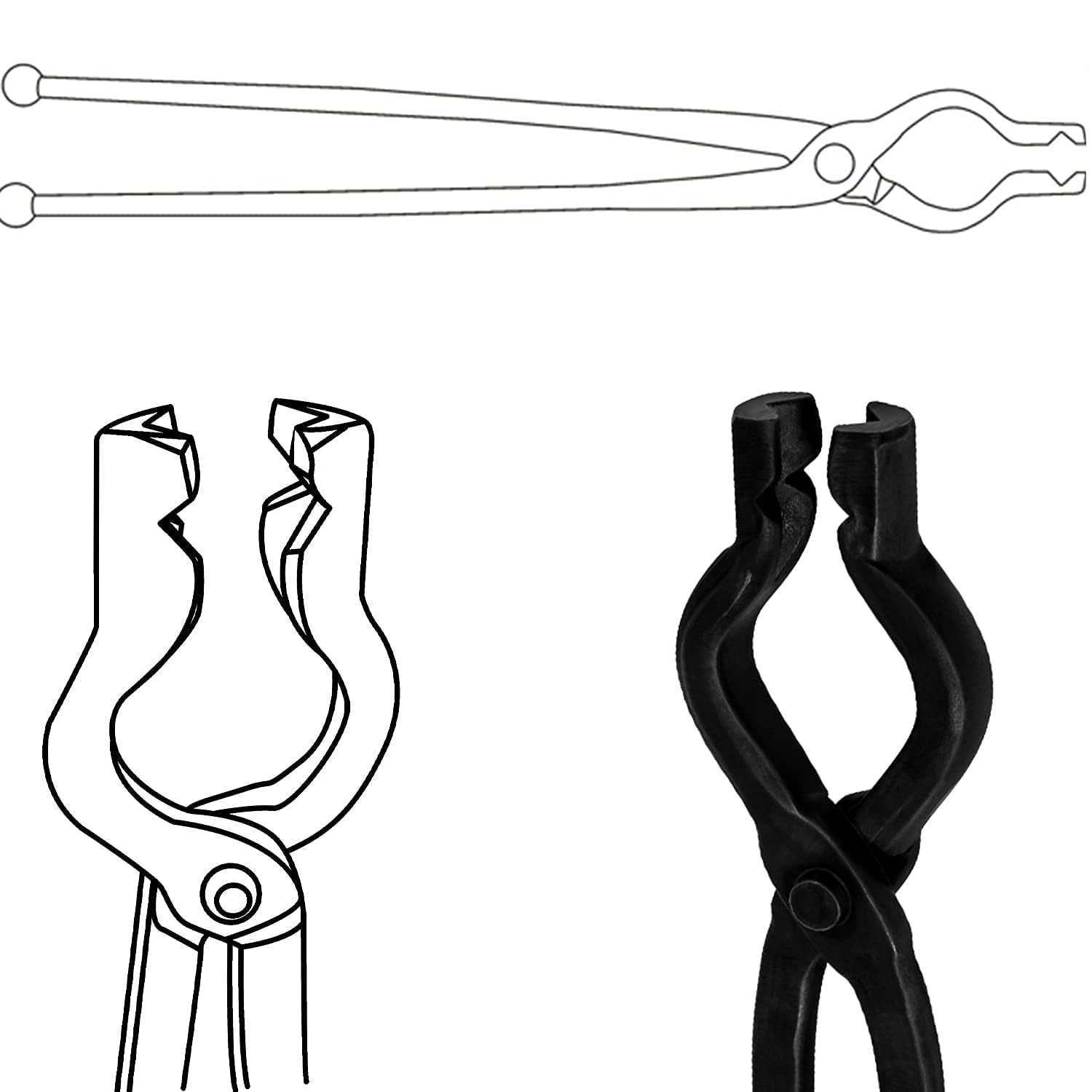 Blacksmith Tongs Drawing