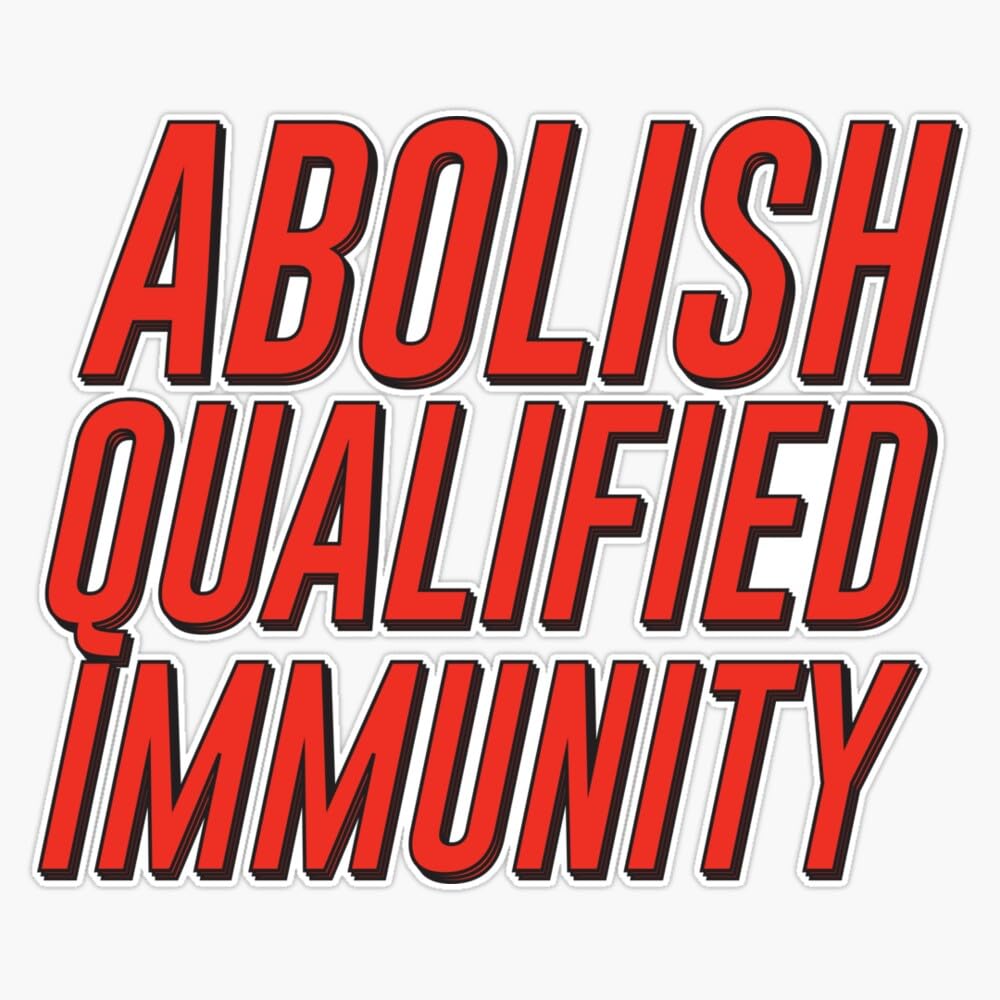 Amazon.com: Abolish Qualified Immunity Sticker Vinyl Decal Bumper ...