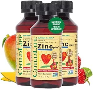 Amazon.com: CHILDLIFE ESSENTIALS Liquid Zinc Plus - Zinc for Kids, Zinc ...