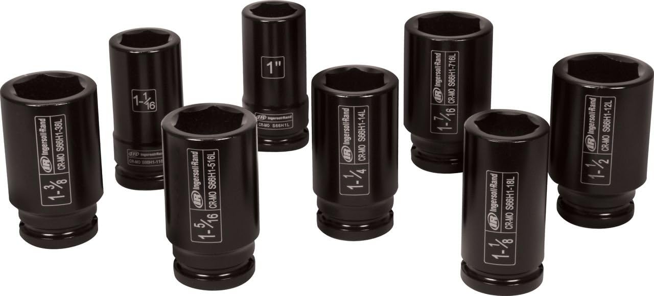 Ingersoll Rand SK6H8LN 3/4" SAE Socket Set - Deep Well (8 Piece ...