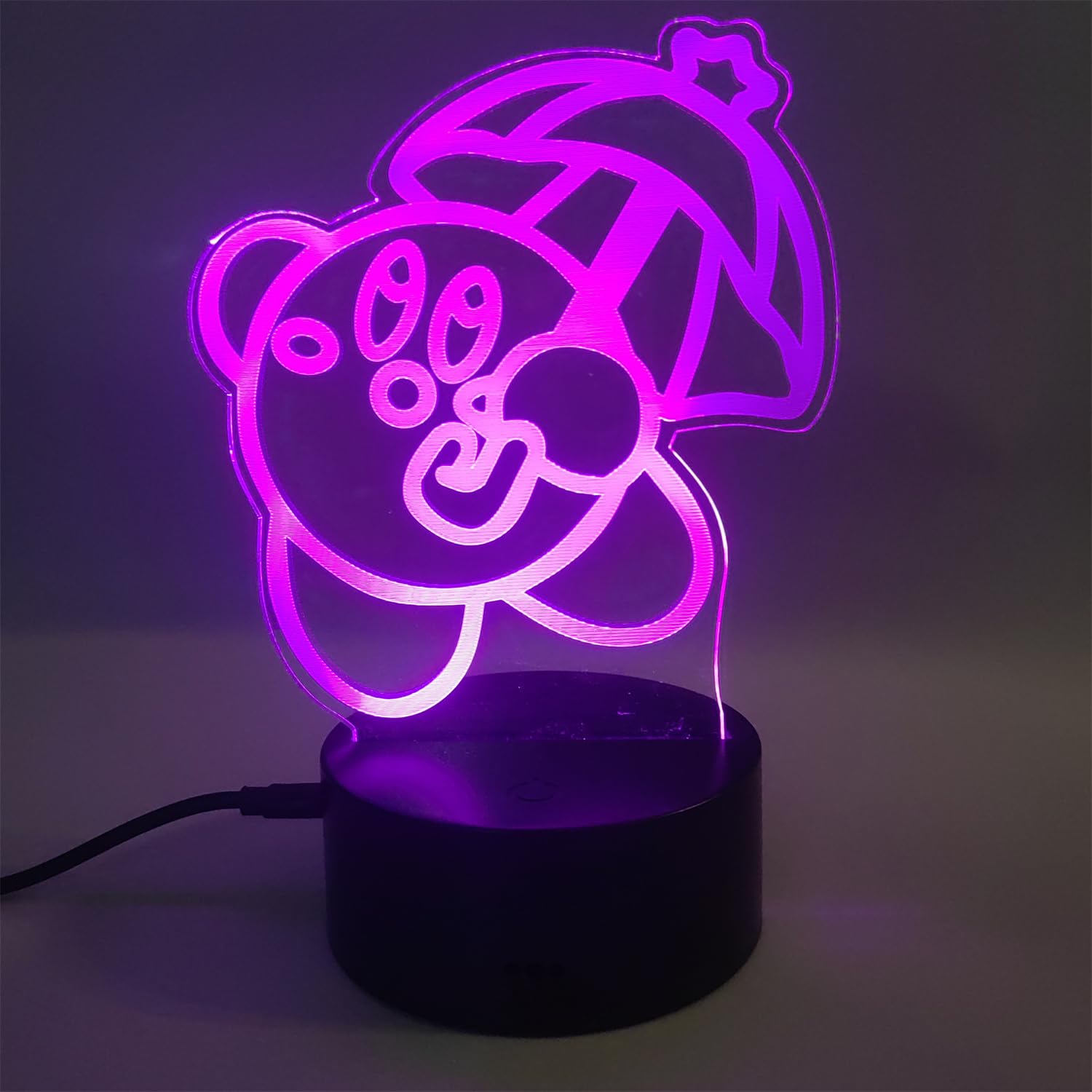 E-lec 3D Night Light Cute LED Nightlight Anime Character Kirby Toys 7 ...
