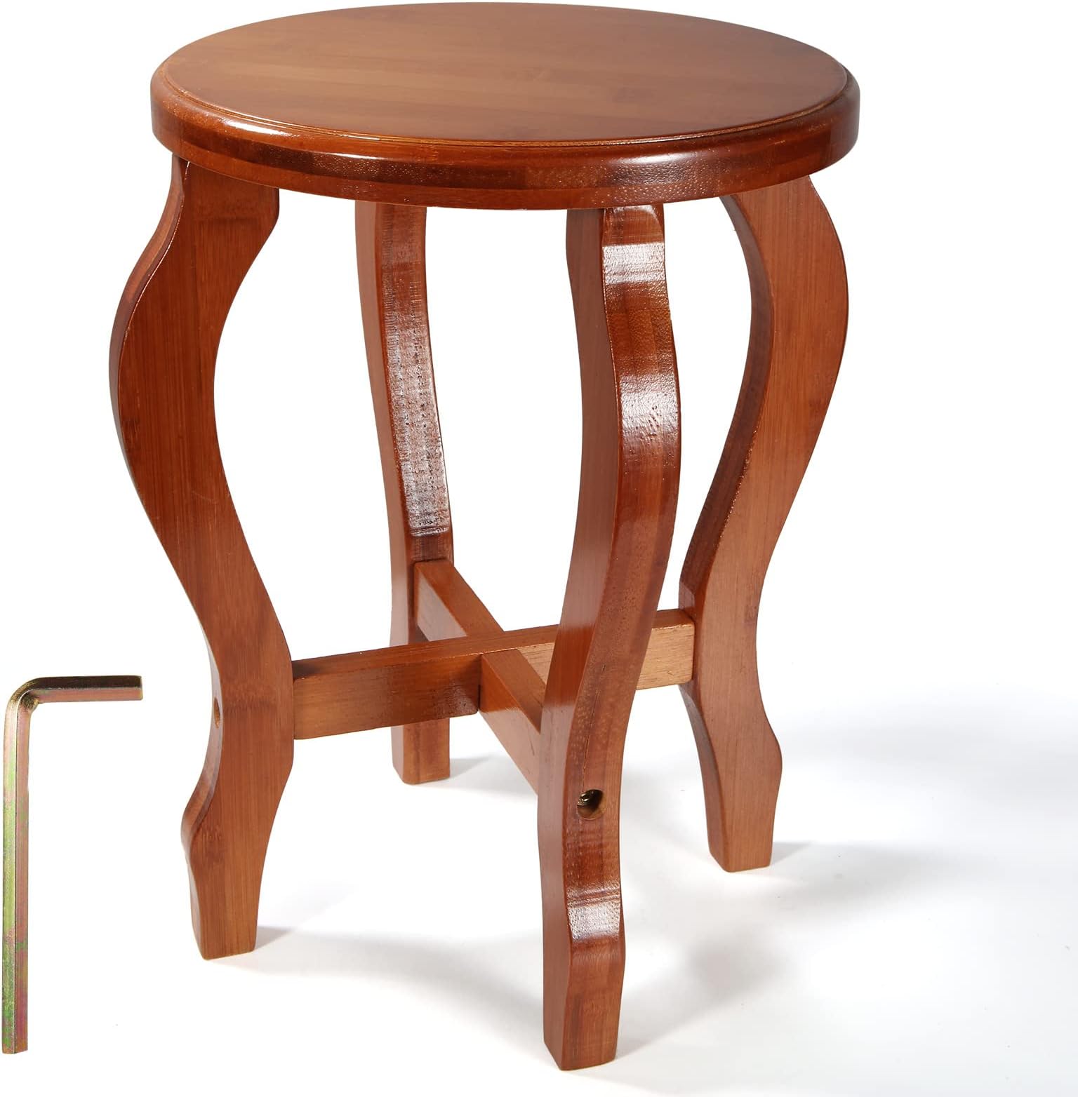 Amazon.com: QTLCOHD Wooden Foot Stool 9 Inch Round Small Wood Step ...