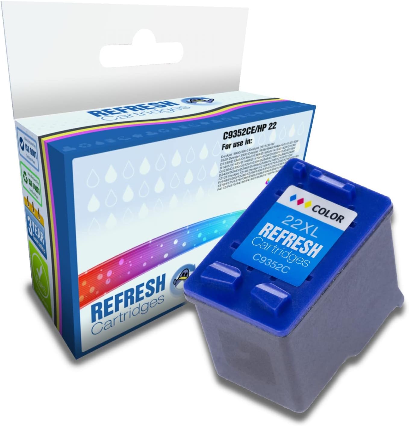 HP C9352AE 22 Original Ink Cartridge, Tri-color, Single Pack : Amazon.co.uk