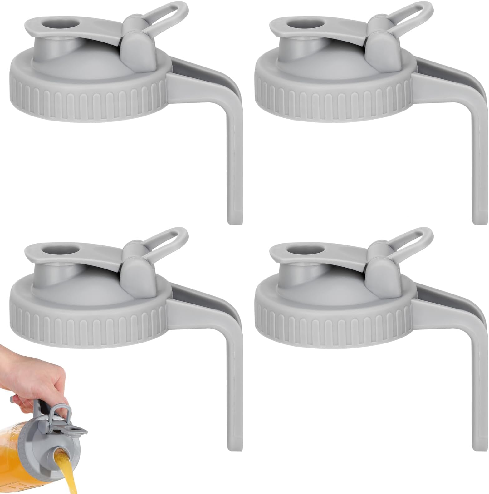 Amazon.com: Xylanor Mason Jar Pour Spout Lid for Wide Mouth Jars, Mason ...