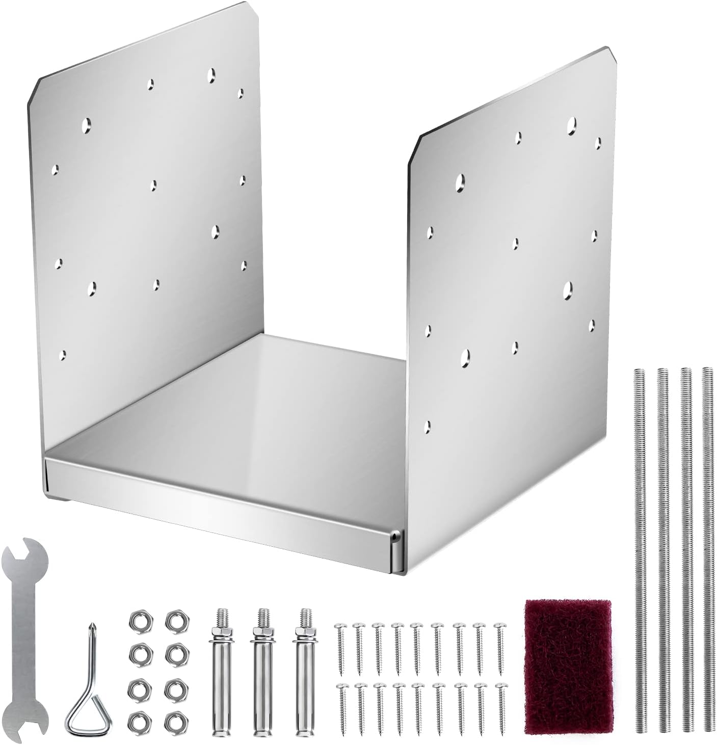 Hasopy Post Base 8x8"Stainless Steel Concrete Post Anchor 1pcs ...