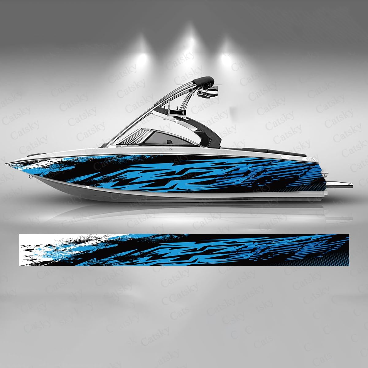 Amazon.com - 2 PCS-236.2x22.8 Inch Abstract Graffiti Boat Sticker ...