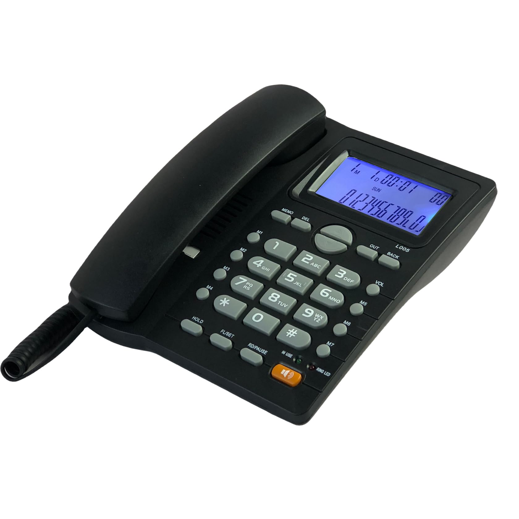 Corded Caller Id Telephone Telpal Landline Home Phones With Blue ...