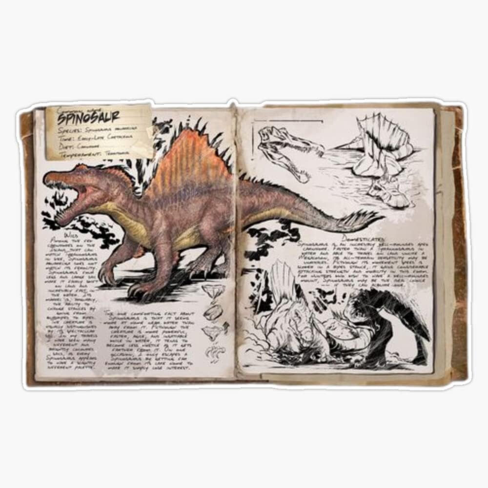 Amazon.com: Ark: Survival Evolved Spino Dossier Sticker Decal Size 5"