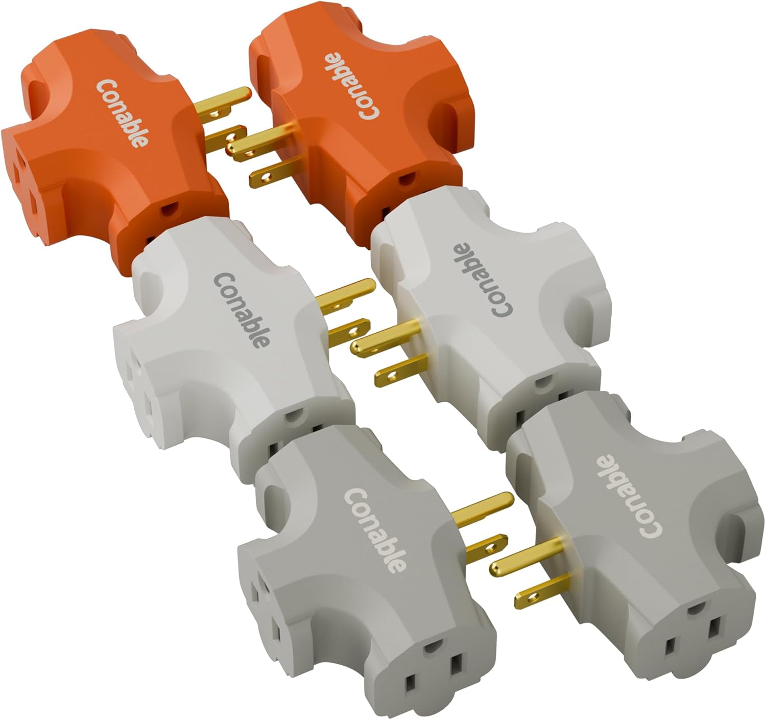 Amazon.com: 3-Outlet Adapter, 3 Prong Plug Extender, Heavy-Duty ...