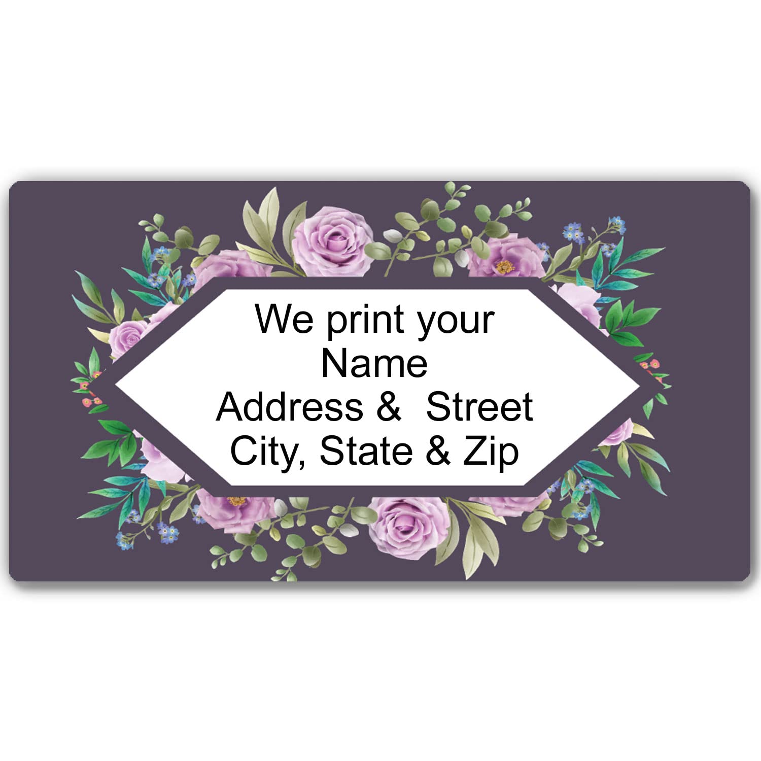 Amazon.com : Stonehouse Collection | Floral Personalized Purple Rose ...