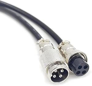 Amazon.com: 16.4 ft GX16 4 Pin Cable Male to Female Head Aviation Cordset, GX16 4 Pin Panel ...
