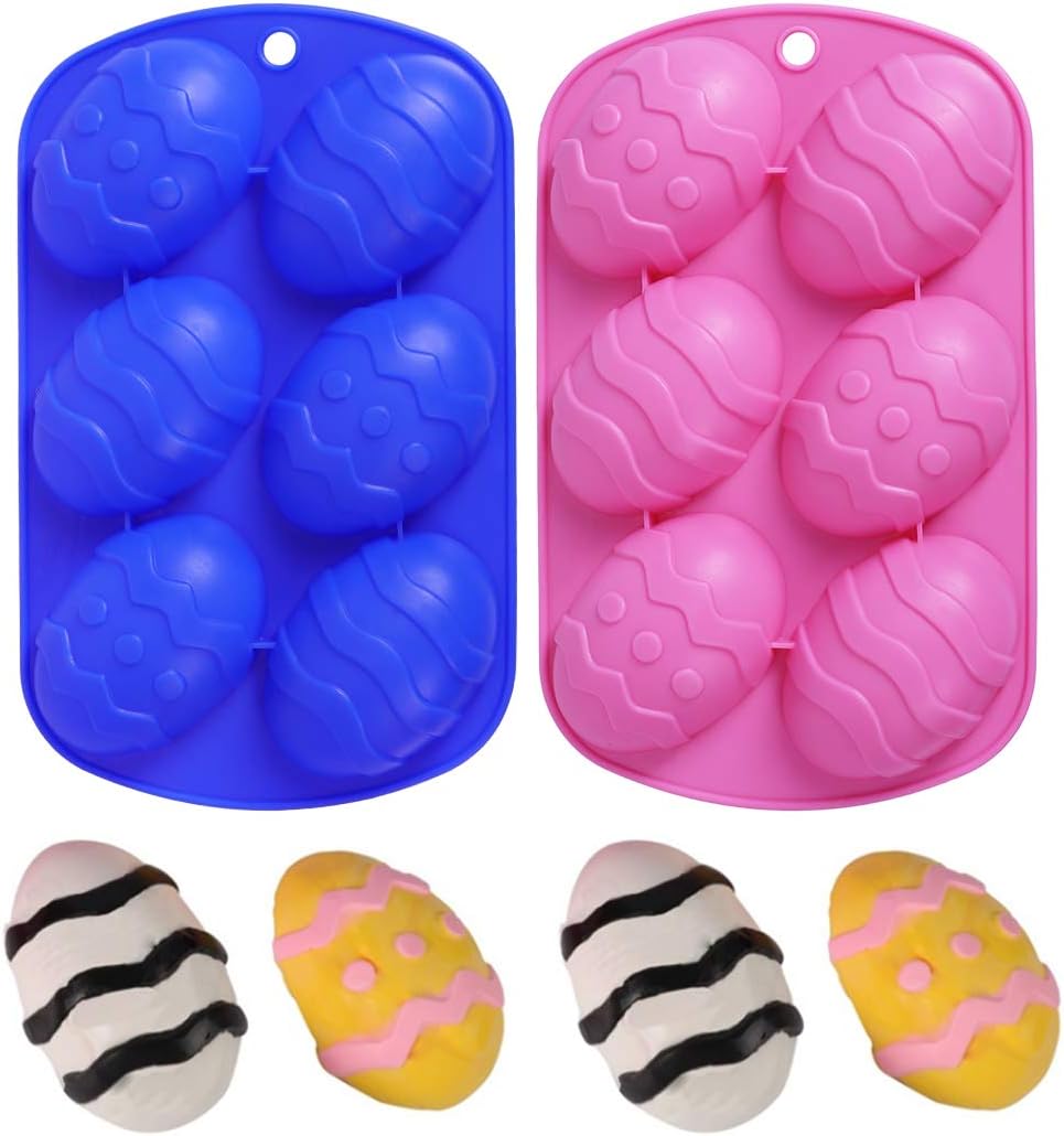 Amazon.com: HomyPlaza 2 Pack Easter Silicone Mold Sets, Non-stick ...