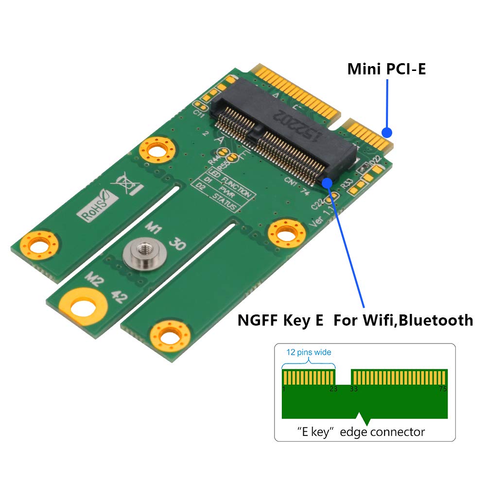 Buy M 2 NGFF Key E To MPCIe PCIe USB Adapter Pcie WiFi Card M 2