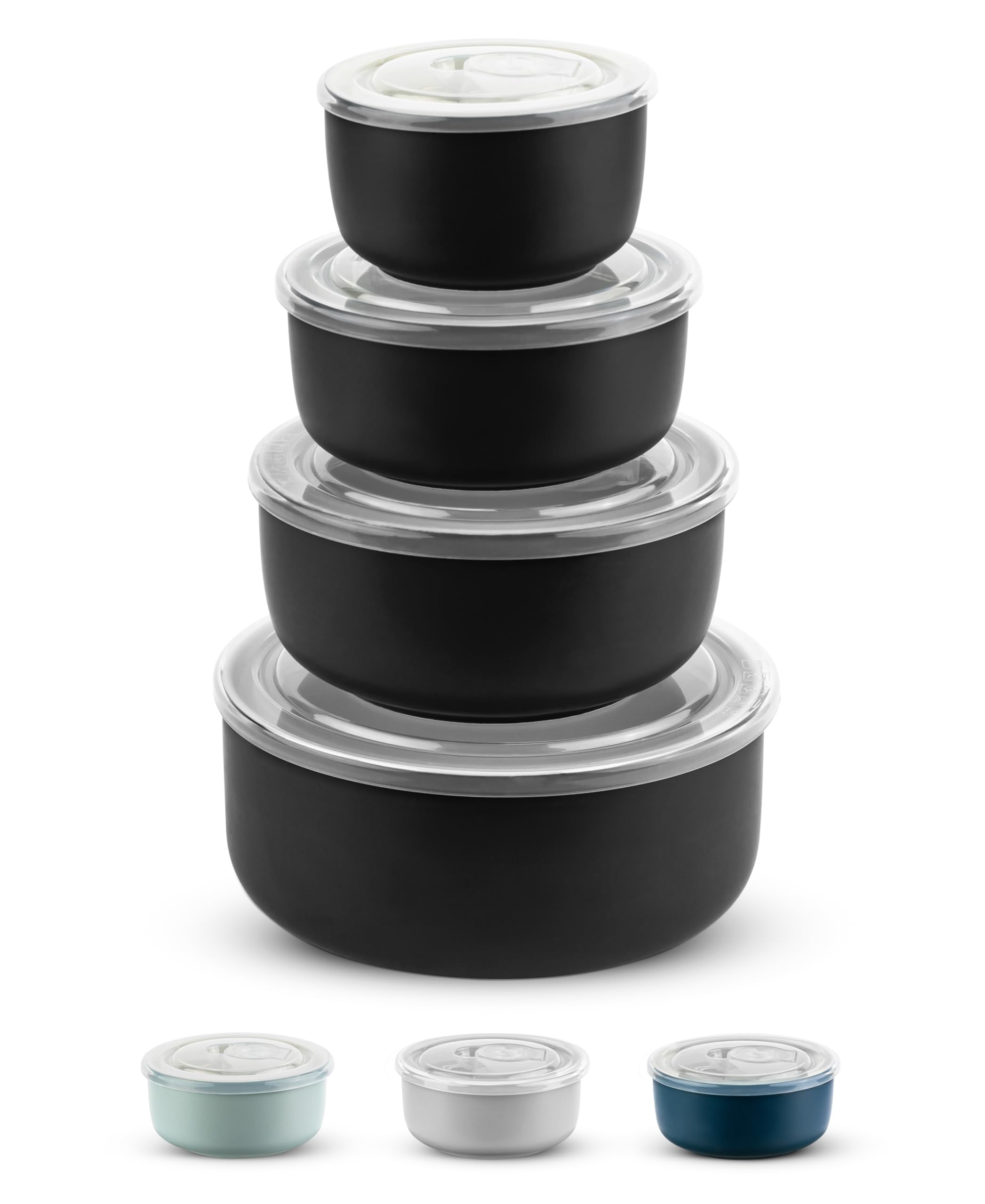 Amazon.com: KooK Ceramic Mixing Bowls, Nesting Bowls, Set of 4, Kitchen ...