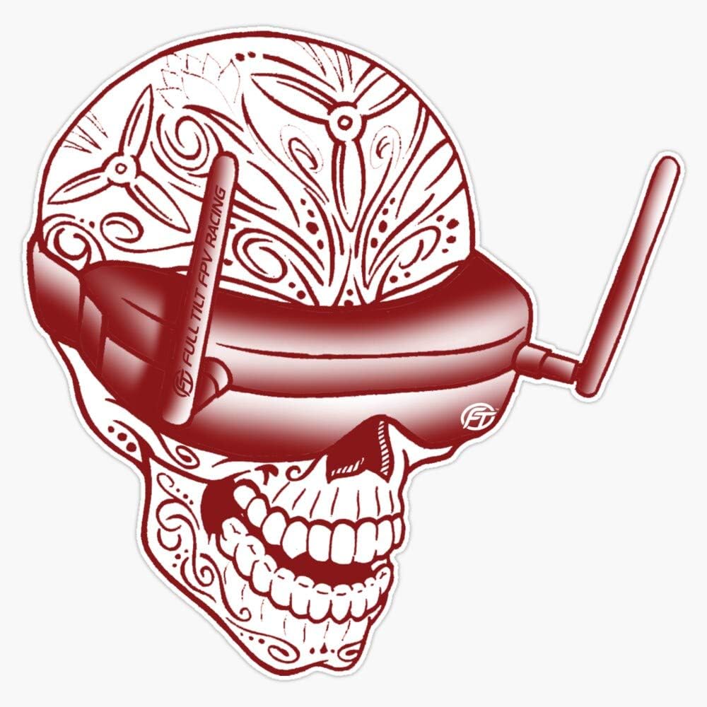 Amazon.com - Full Tilt FPV Skully Graphic Sticker Decal Vinyl Bumper ...
