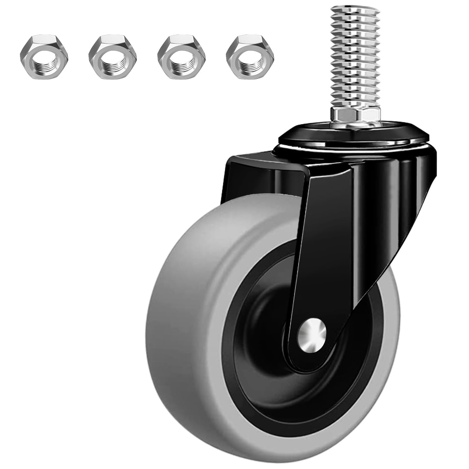 Snapklik.com : FreekyFit 3 Inch Heavy Duty Caster Wheel - Threaded Stem