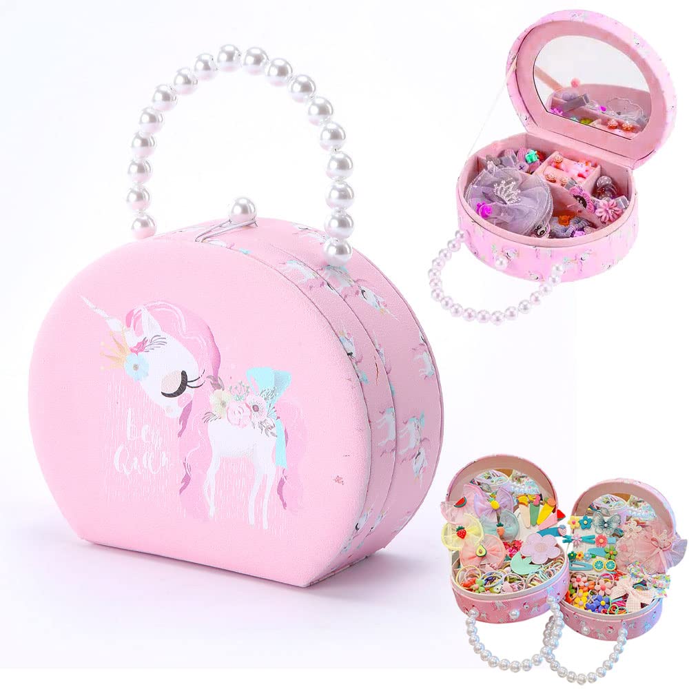 Portable Children's jewelry box Travel Mini Jewelry Box jewelry handbag ...