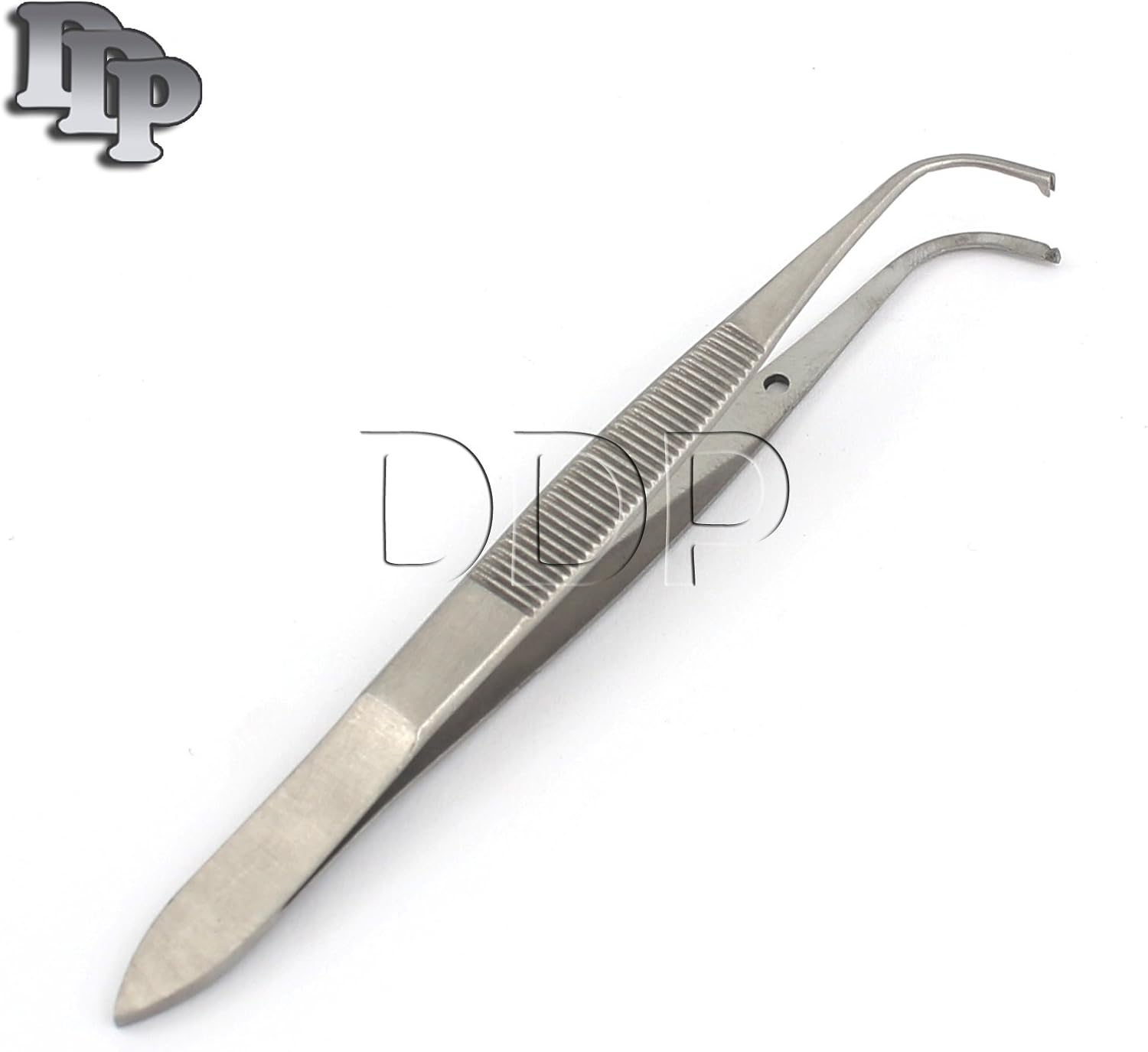 Amazon.com: DDP IRIS Eye Forceps 1 X 2 Teeth Full Curved 4 ...