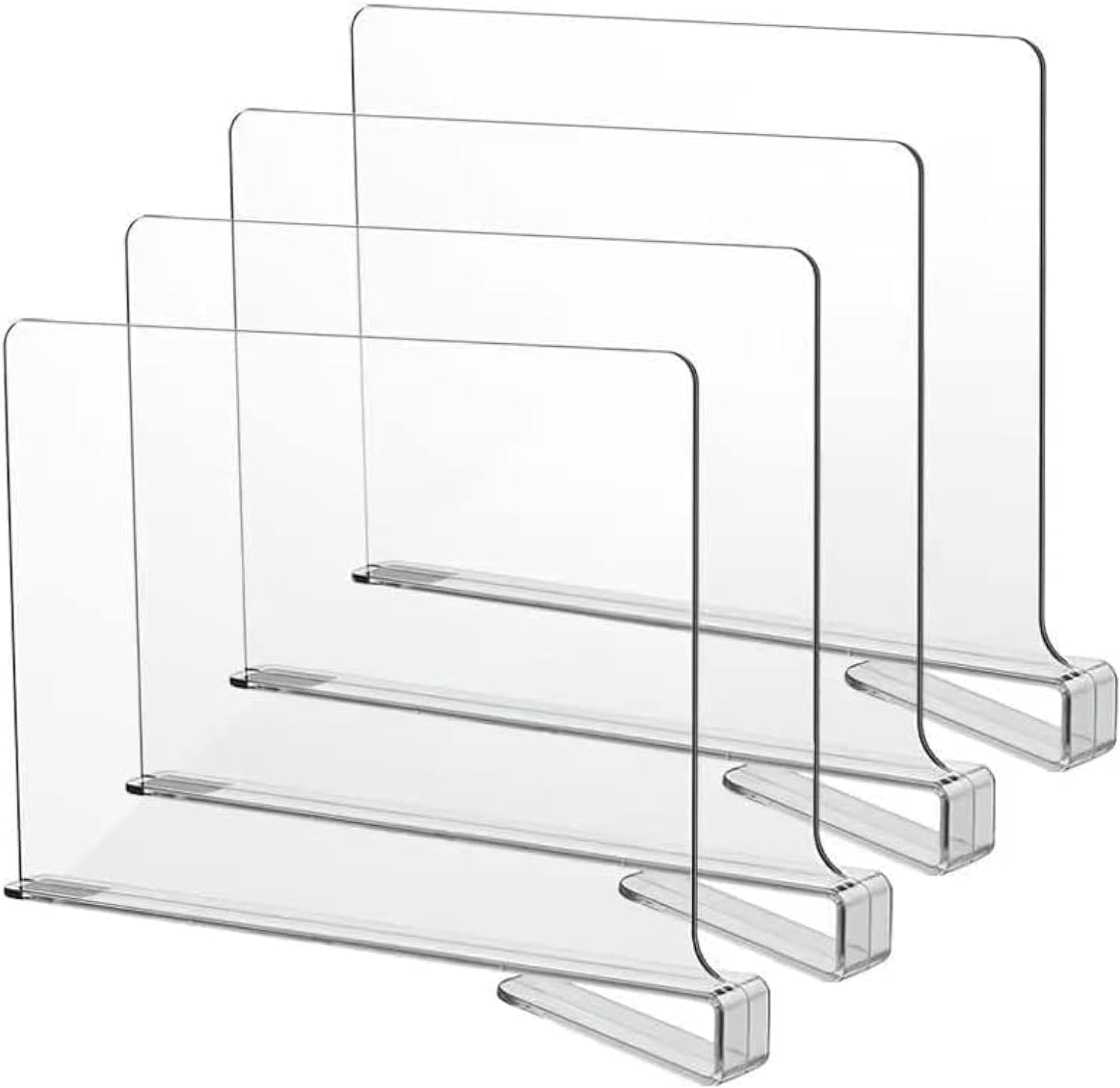 Amazon.com: LikeU Acrylic Shelf Dividers for Closets,4 PCS Wood Shelf ...