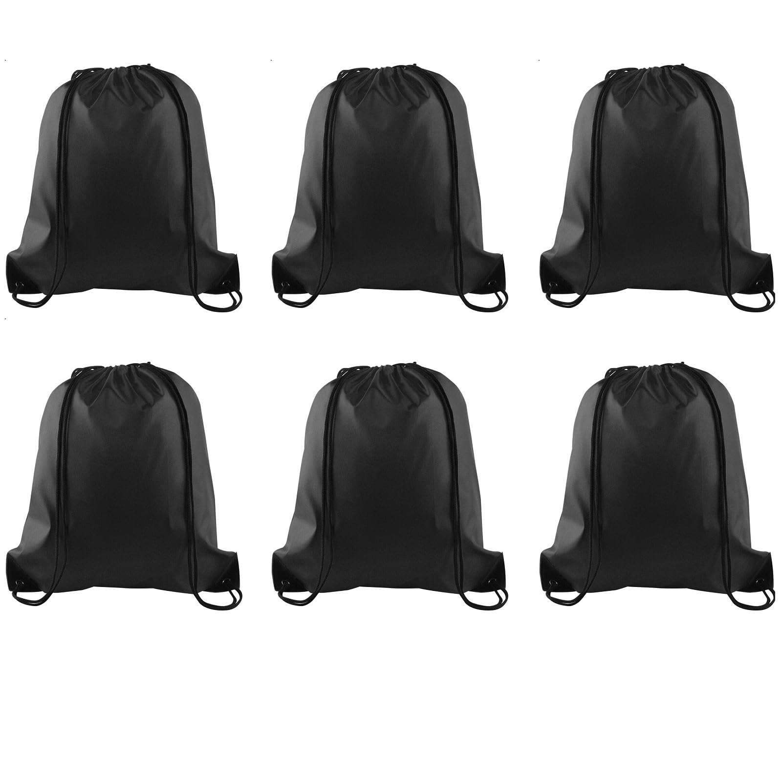 Amazon.com | PLULON 6 Pcs Drawstring Bags Bulk Black Drawstring ...