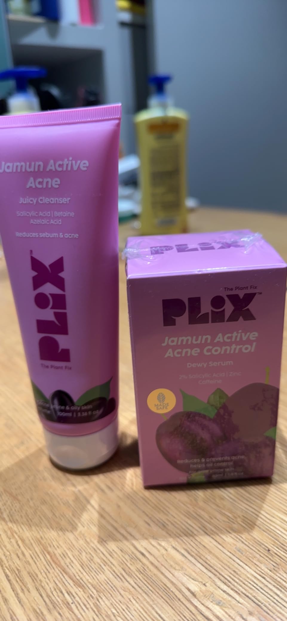 PLIX - THE PLANT FIX Jamun Face Wash and Active Acne Serum Combo(100ML ...