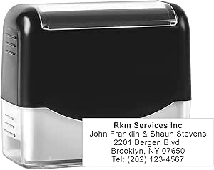 Amazon.com : Large Size Custom Self-Inking Stamp Customized Return ...