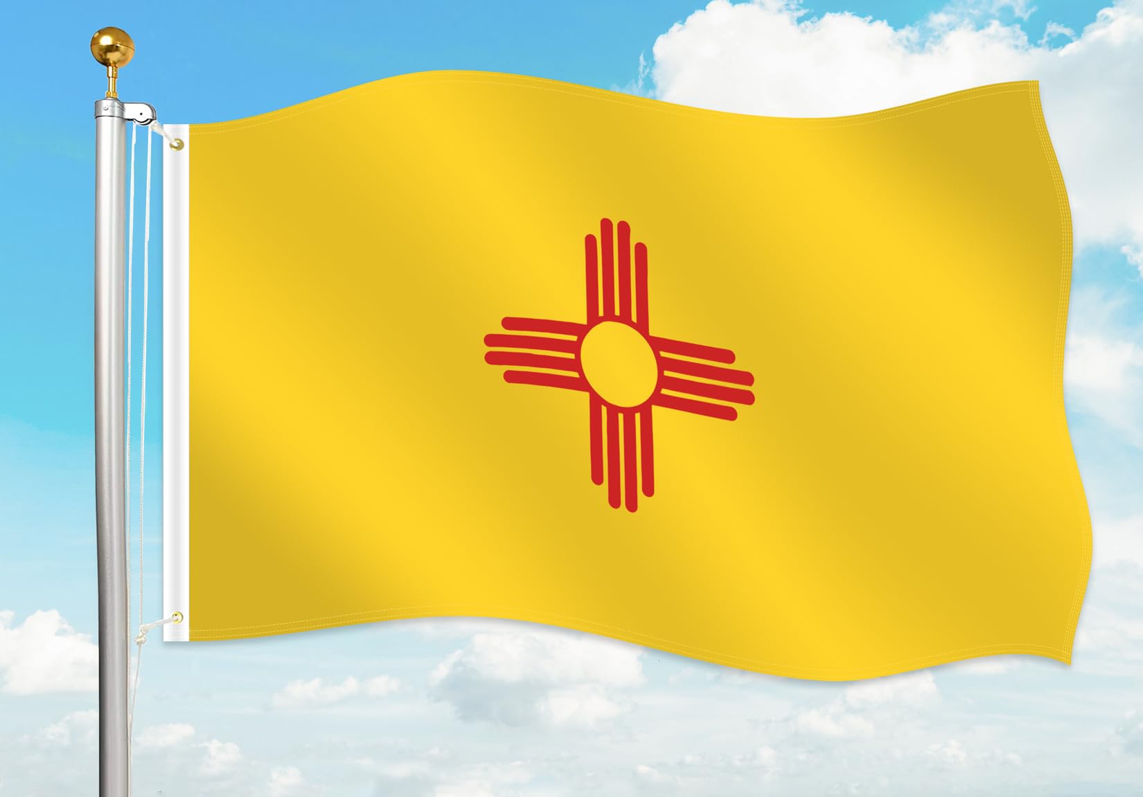 Amazon.com : New Mexico State Flag 3x5 Ft Outdoor Heavy Duty,New Mexico ...