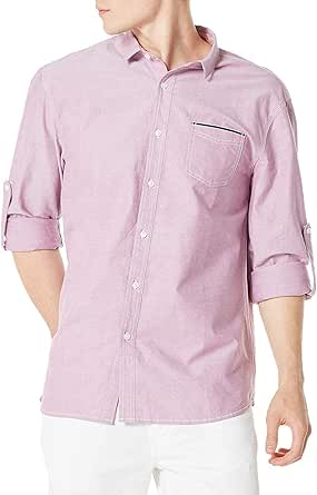 Amazon.com: Ross&Freckle Men's 100% Cotton Chambray Standard fit ...