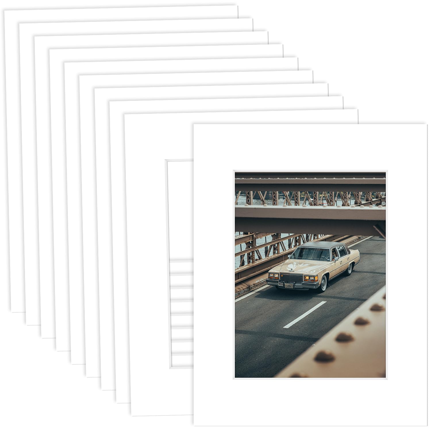 Amazon.com: MBC MAT BOARD CENTER, 10 Pack 8.5X11 for 6X8 White Picture ...