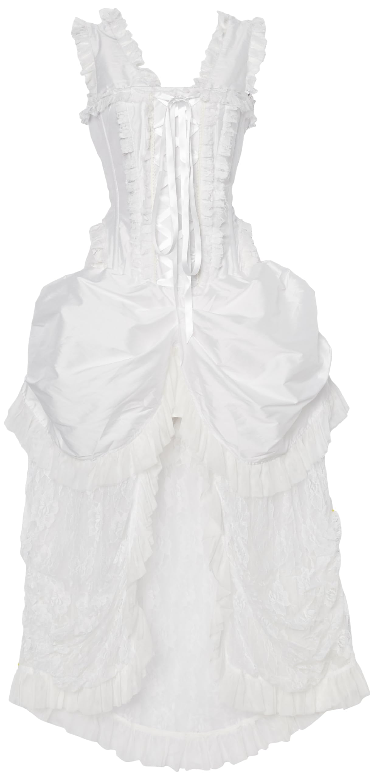 Daisy corsets Womens Top Drawer Steel Boned White Lace Victorian Bustle ...