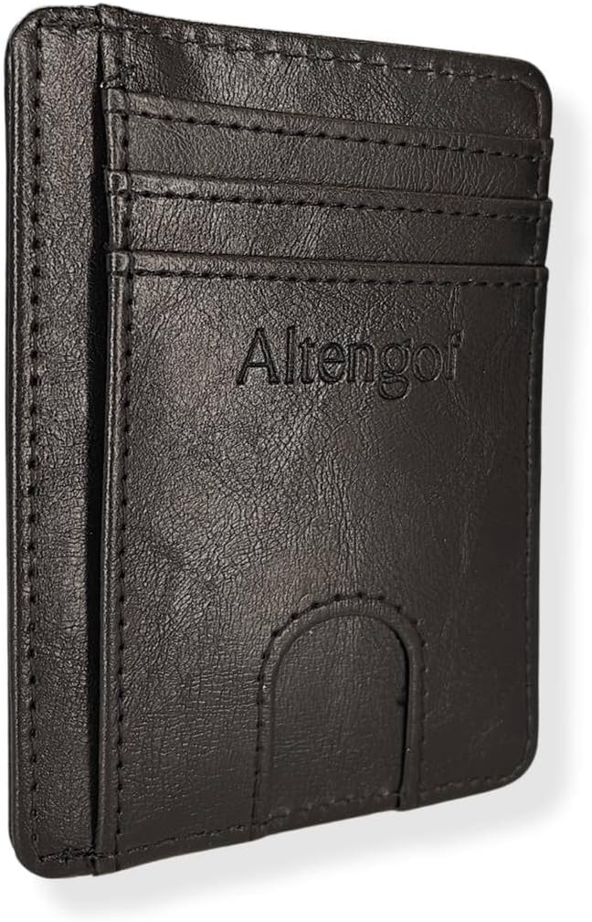 Amazon.com: Slim Wallet Thin Minimalist - RFID Blocking Credit Card ...