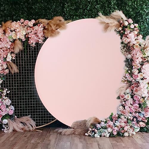 Snapklik.com : 7.5FT Baby Pink Round Backdrop Covers Circle Backdrop ...