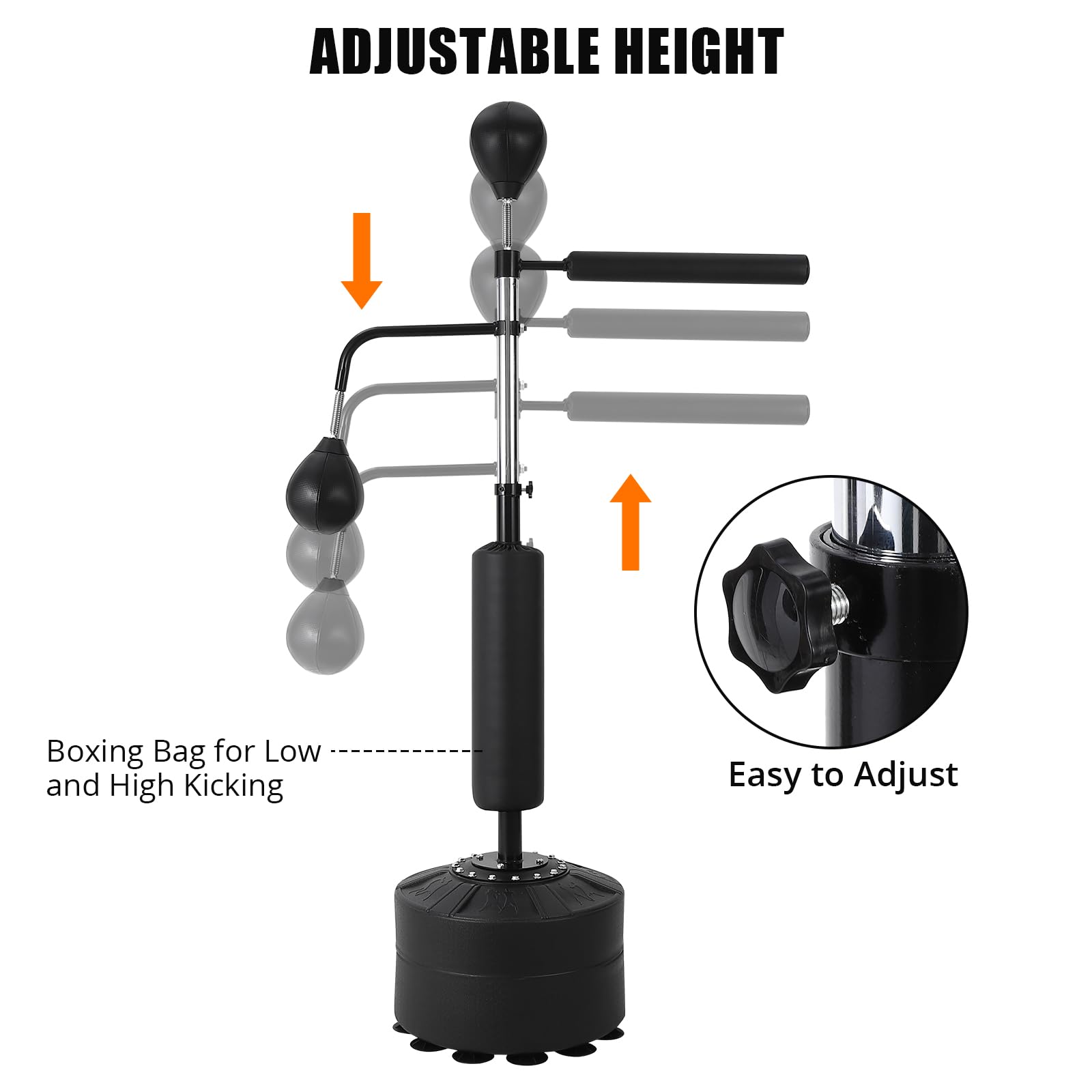 Snapklik.com : Boxing Speed Trainer, Freestanding Punching Bag 360 ...