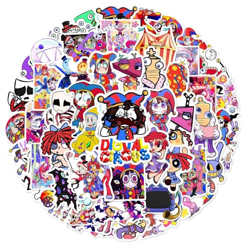 60PCS The Amazing Digital Circus Stickers, Aesthetic Graffiti Vinyl ...