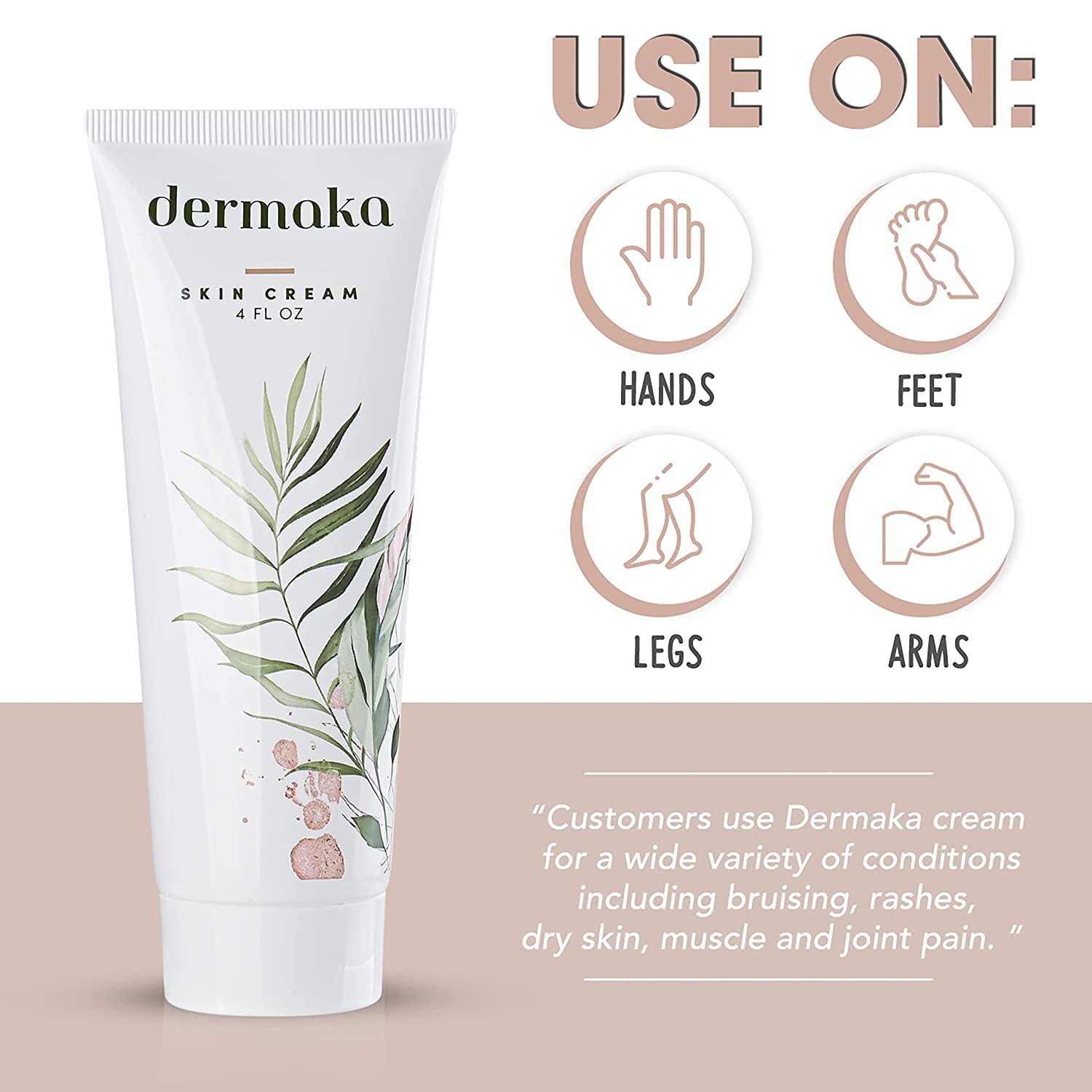 Dermaka All Natural Cream with Arnica and other plant extracts ...