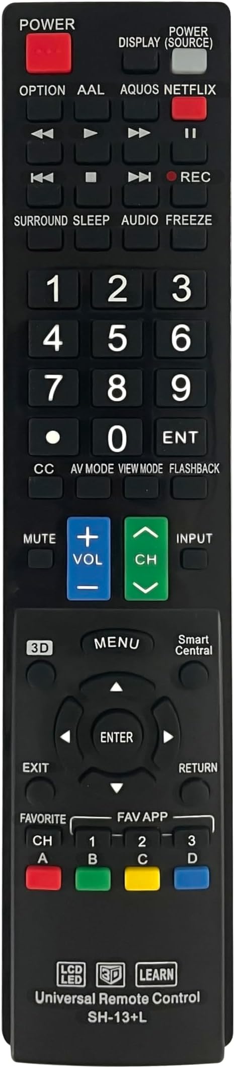 Amazon.com: Sharp GB004WJSA Universal Remote Control for All Sharp ...